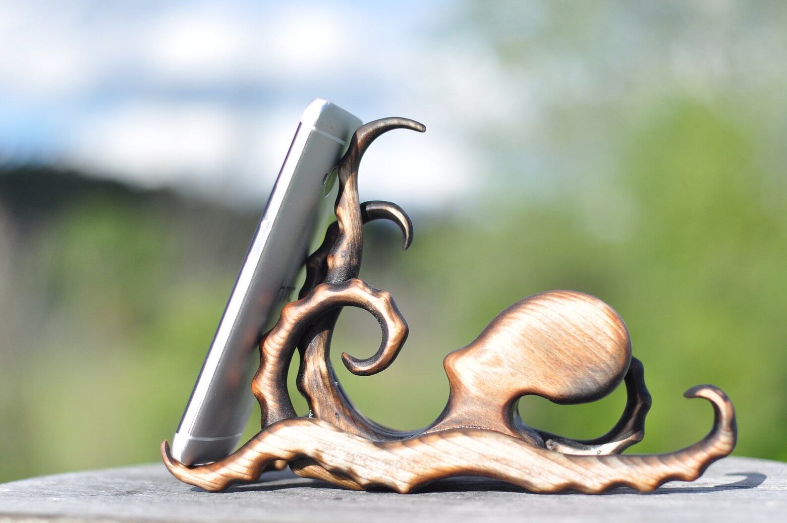 Storage Gift for Her Docking Station Wooden Phone Stand Wood - Etsy Canada