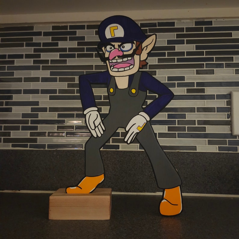 Waluigi Figure - Etsy