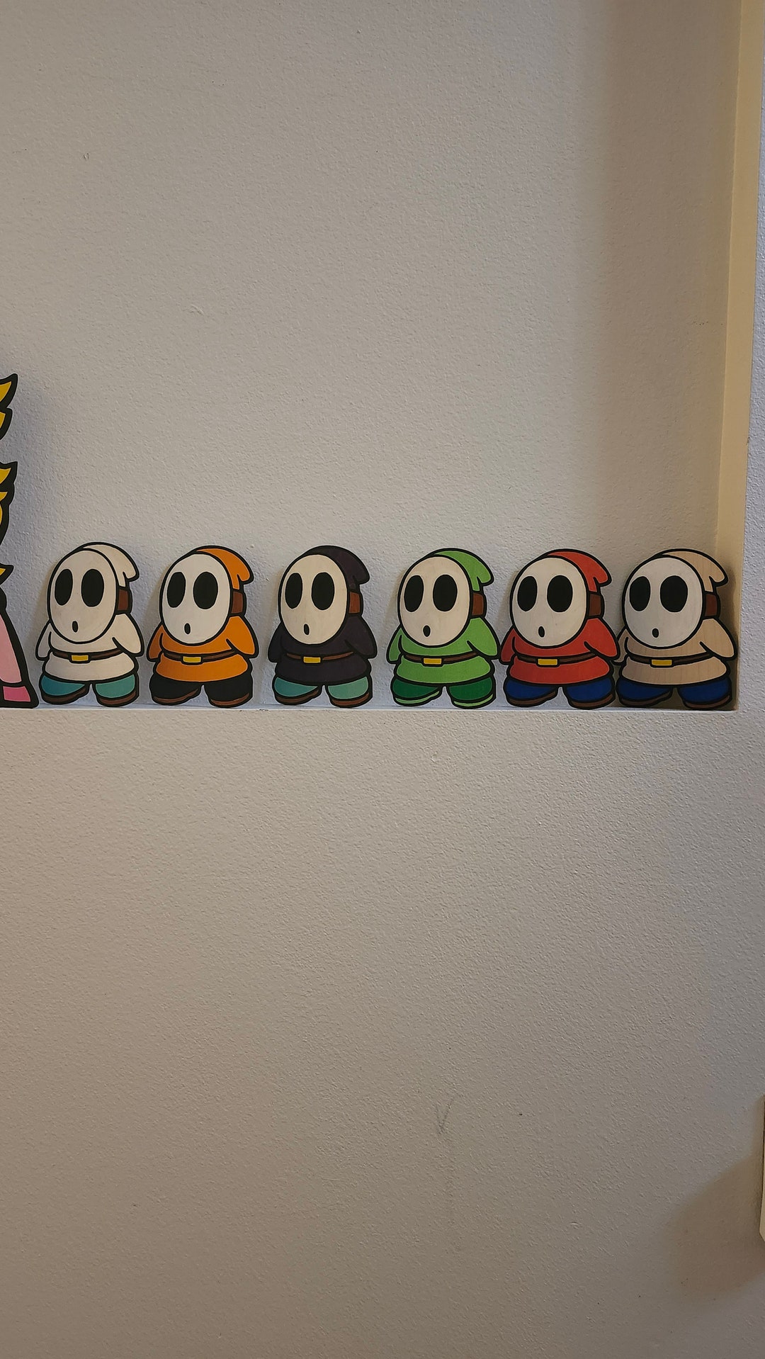 Set of 6 Wooden Shyguy Figures - Etsy