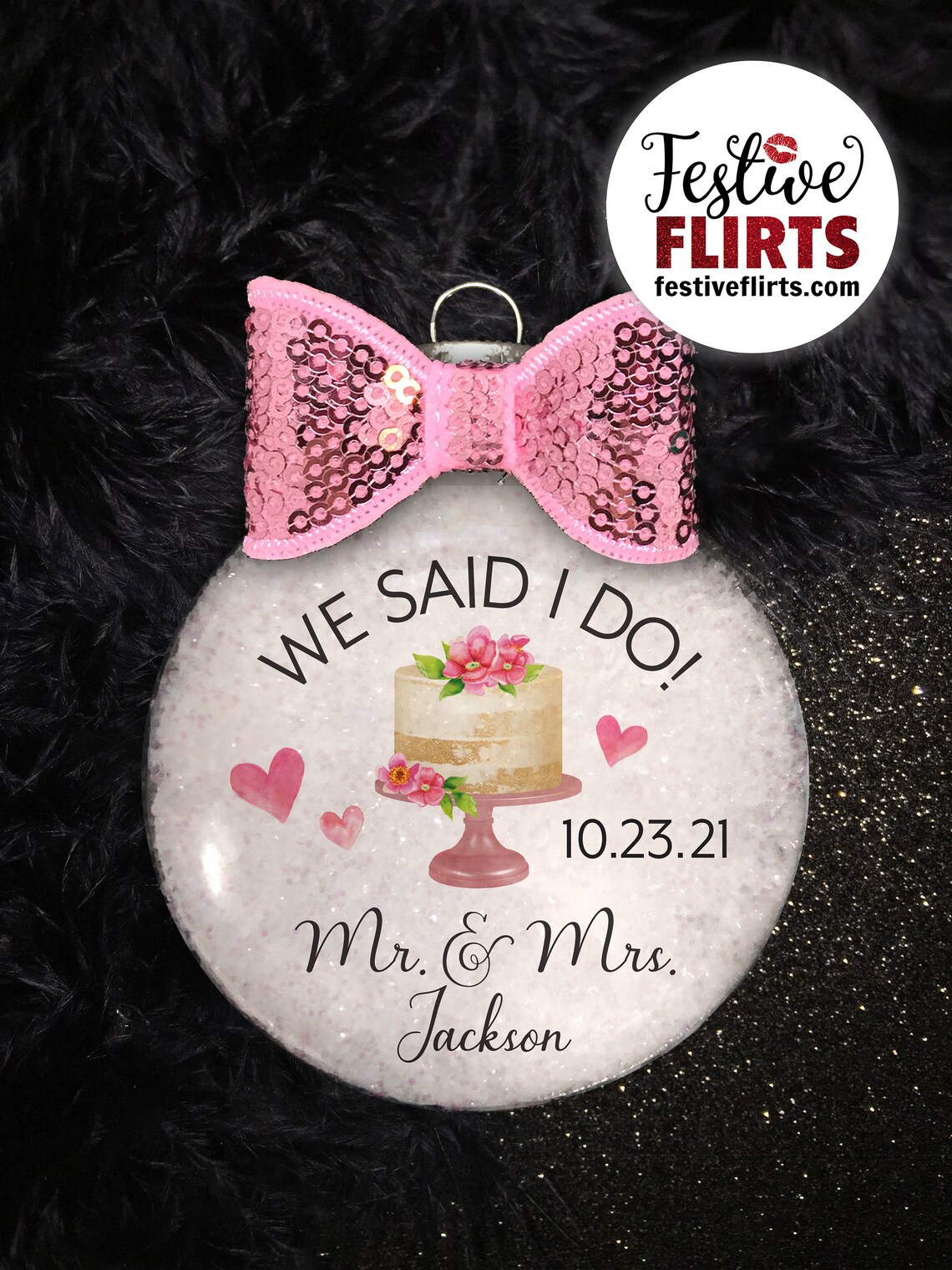 Personalized We Said I Do Wedding Newlywed Christmas Ornament | Etsy
