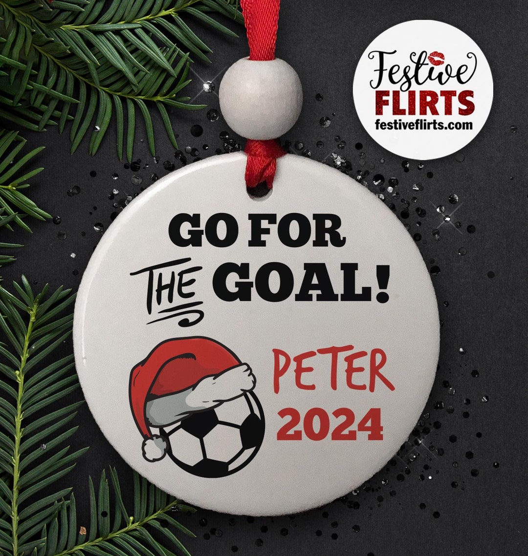 Personalized Soccer Ball Christmas Ornament, Soccer Go for the Goal ...