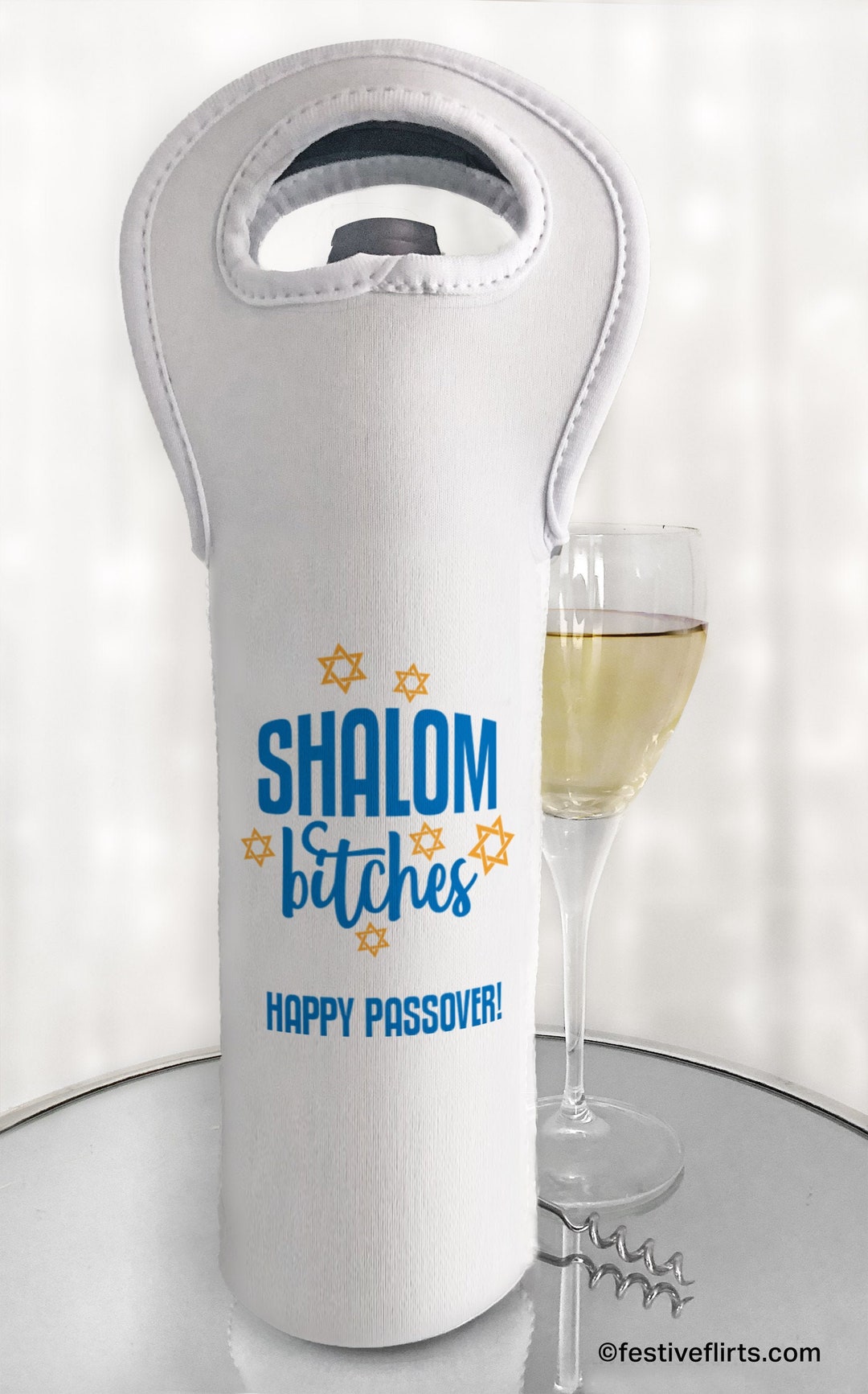 Shalom Bitches Happy Passover Wine Bottle Bag Jewish Holiday - Etsy