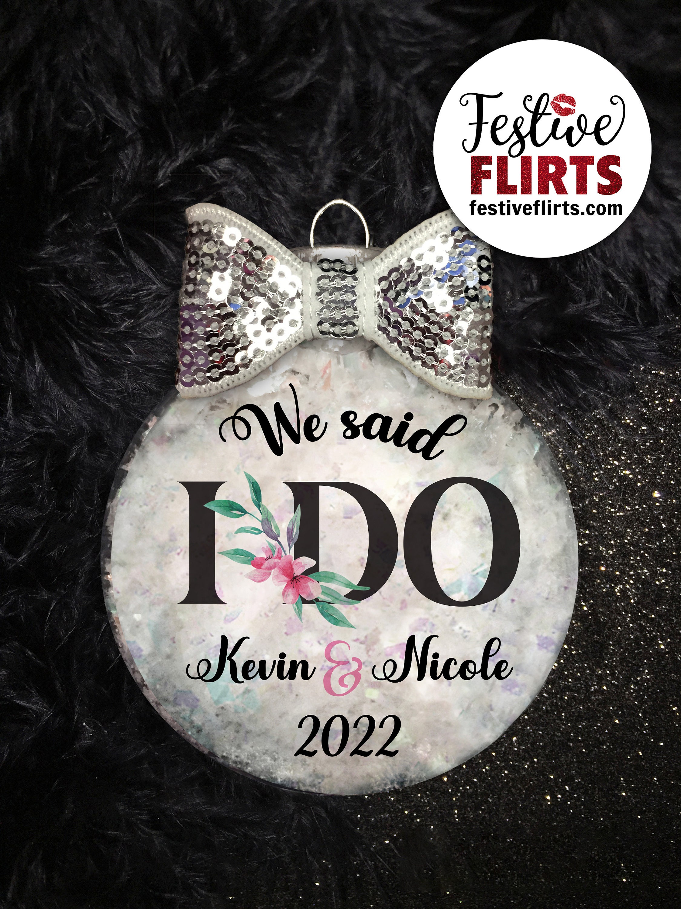 Personalized We Said I Do Wedding Ornament or Wine Bag First - Etsy