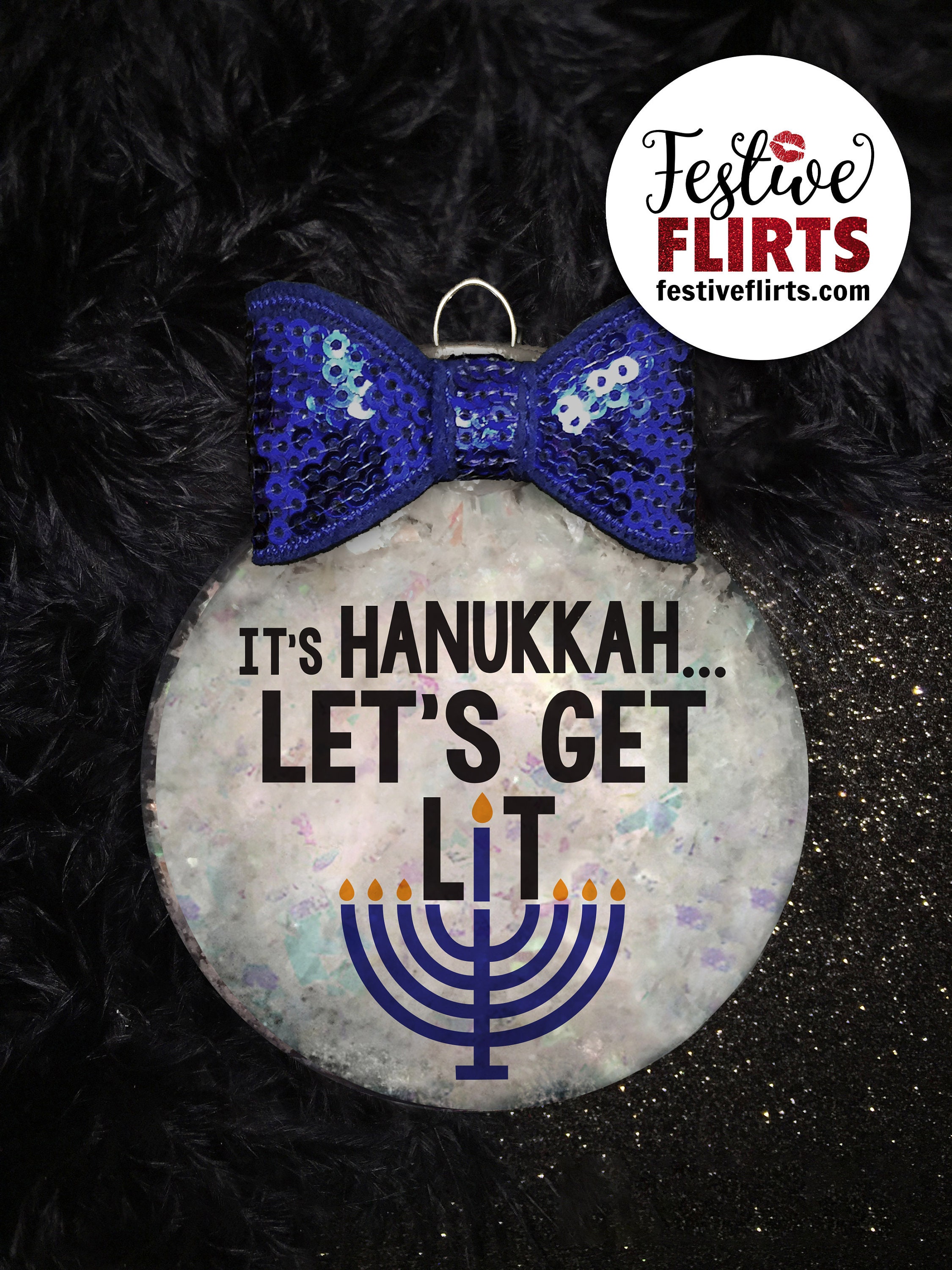 Let's Get Lit Hanukkah Ornament or Insulated Wine Bottle - Etsy