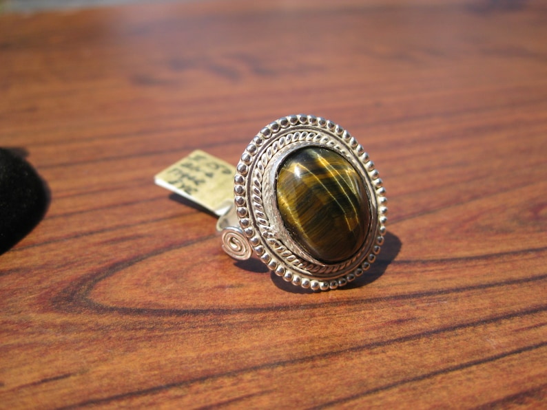 Blue Tiger Eye Aka Hawk's Eye (16x12mm) Stone Cabochon Sterling Silver ...