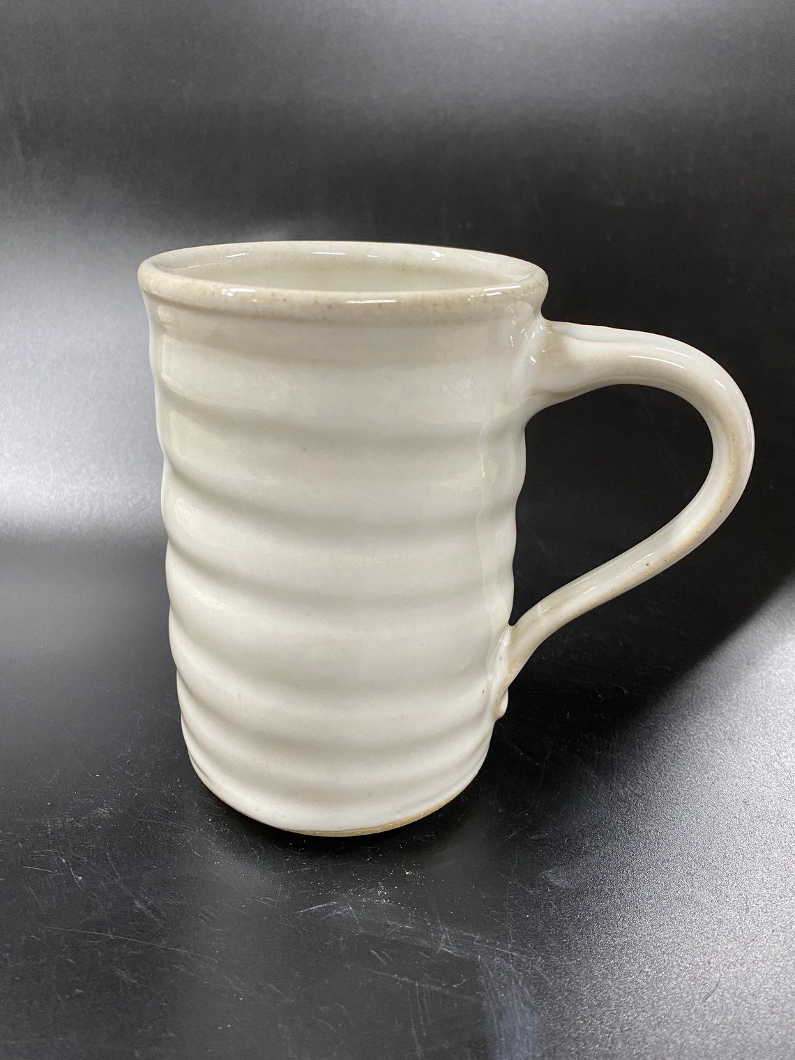 Coffee Mug Stoneware Swirl Mug, White - Etsy