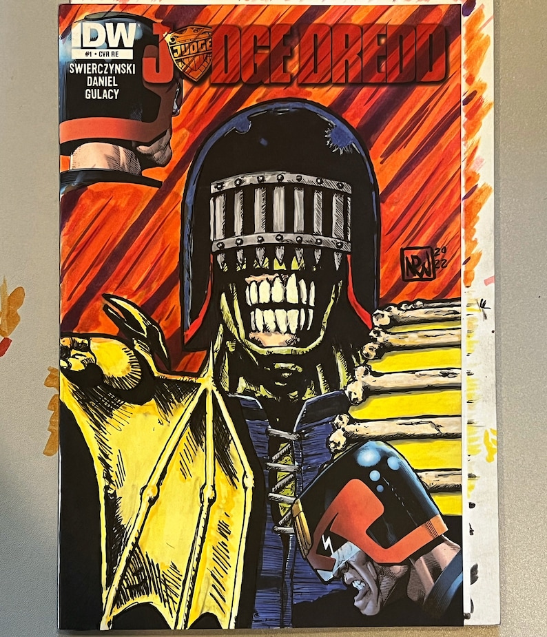 Original Artwork - Sketch Cover IDW Comics Judge Dredd #1 Comic Judge ...