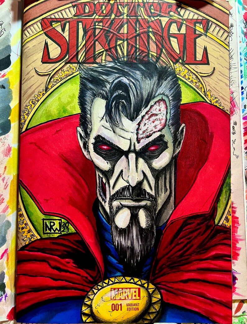 Original Artwork Sketch Cover Doctor Strange 1 Comic Zombie Dr Strange ...