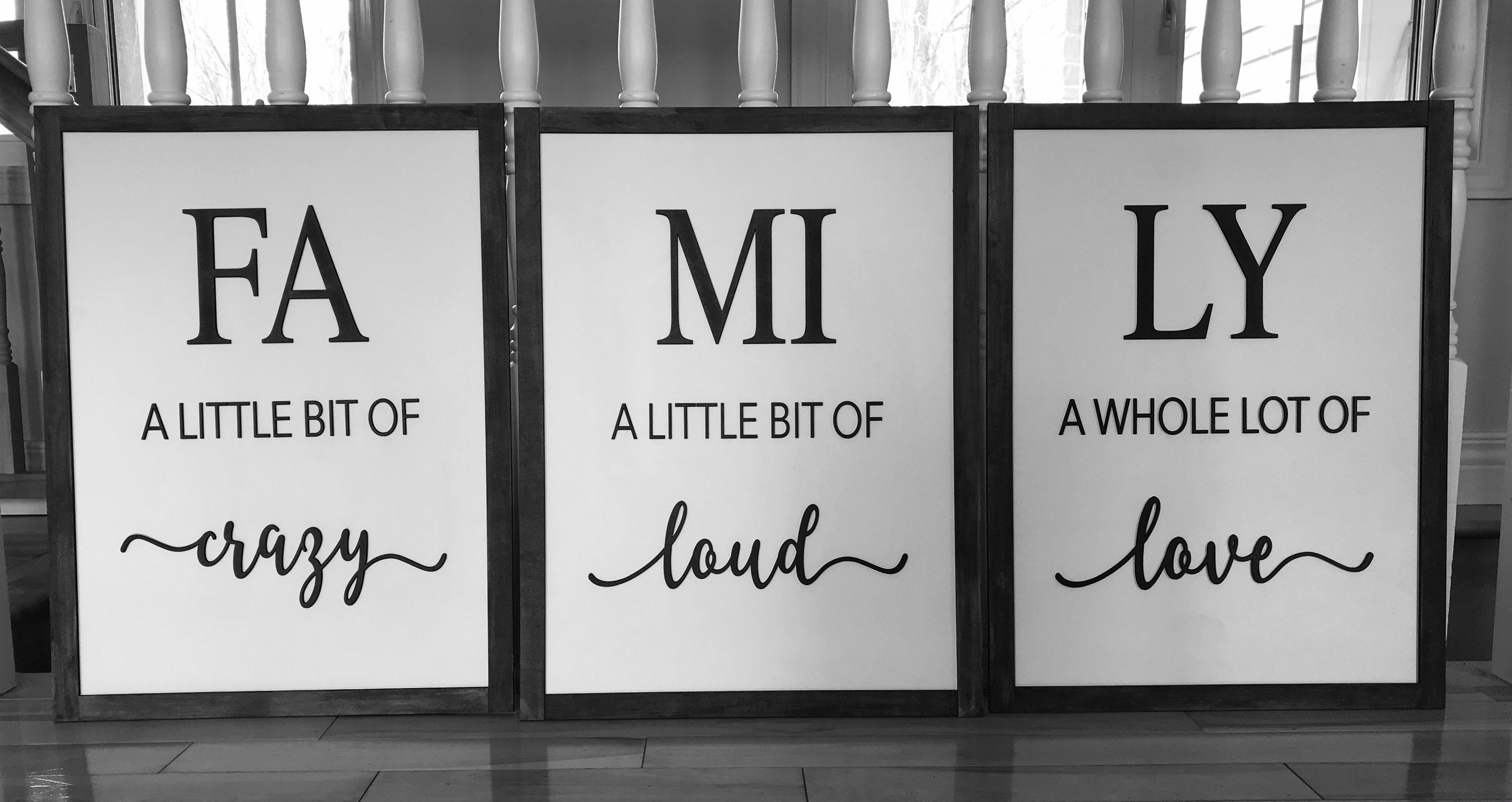 Family 3 Piece Sign Set SVG CUT FILE - Etsy