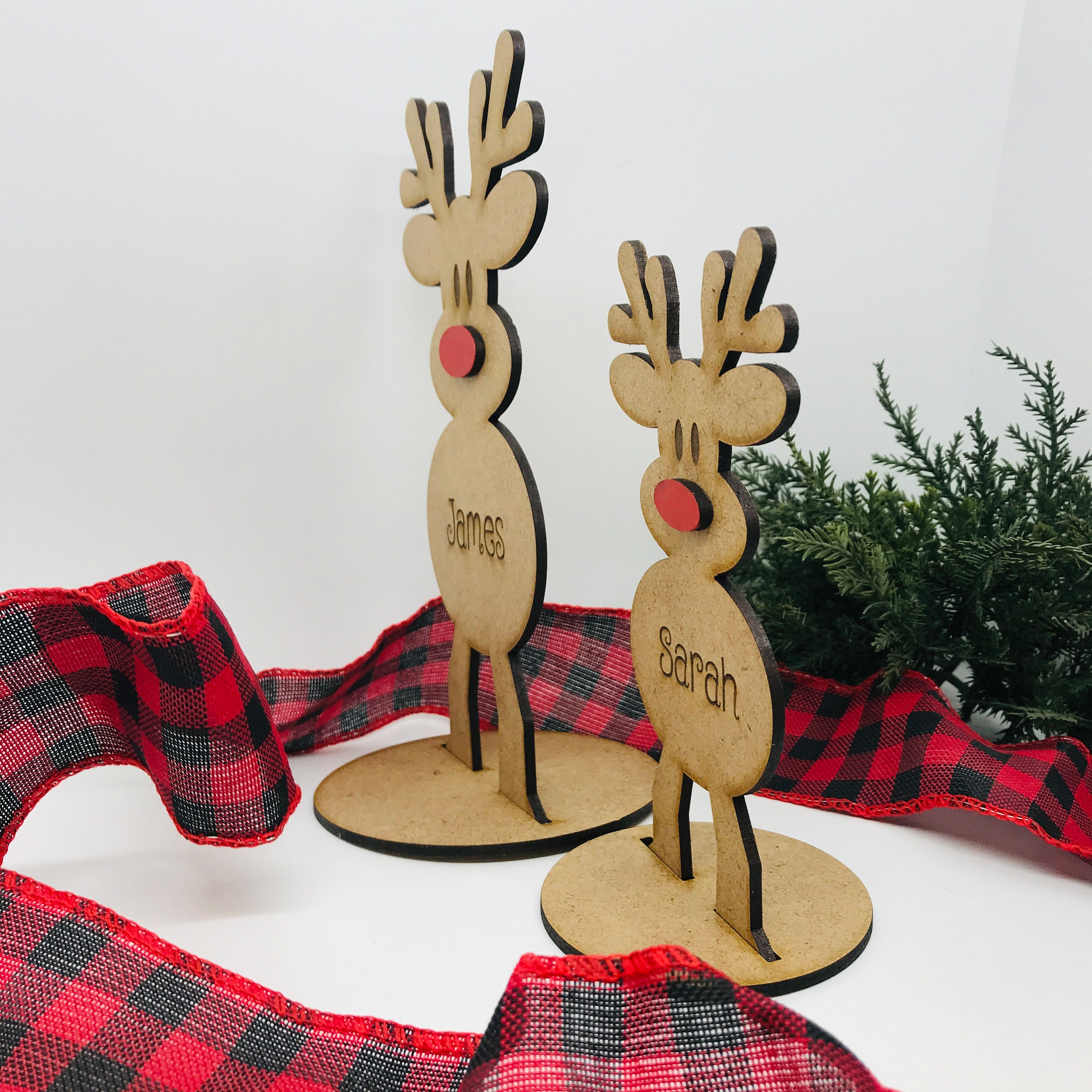 Reindeer Place Card Standing Set CUT FILE - Etsy