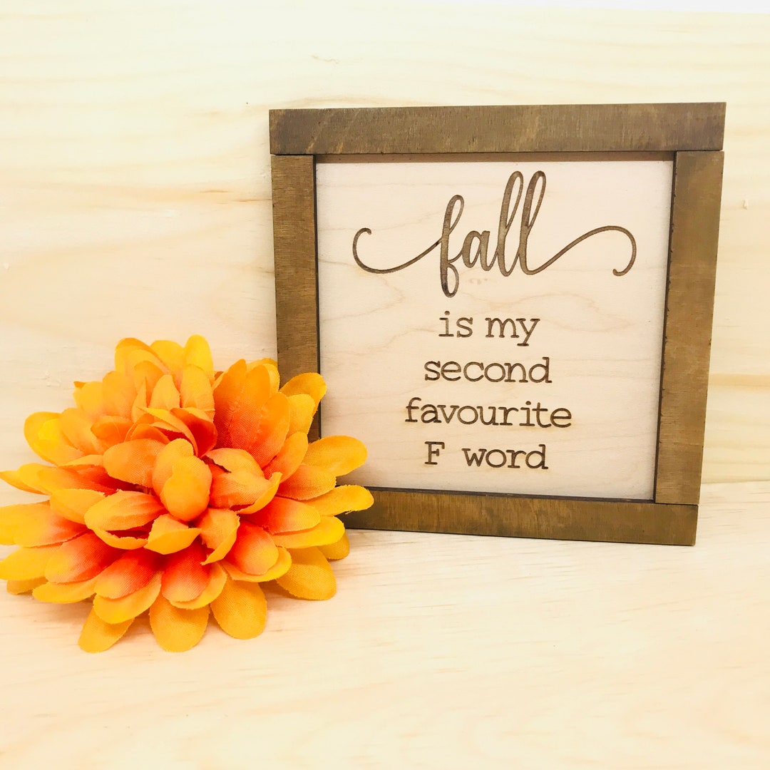 Fall My Second Favorite F Word SVG DXF Digital Download - Etsy