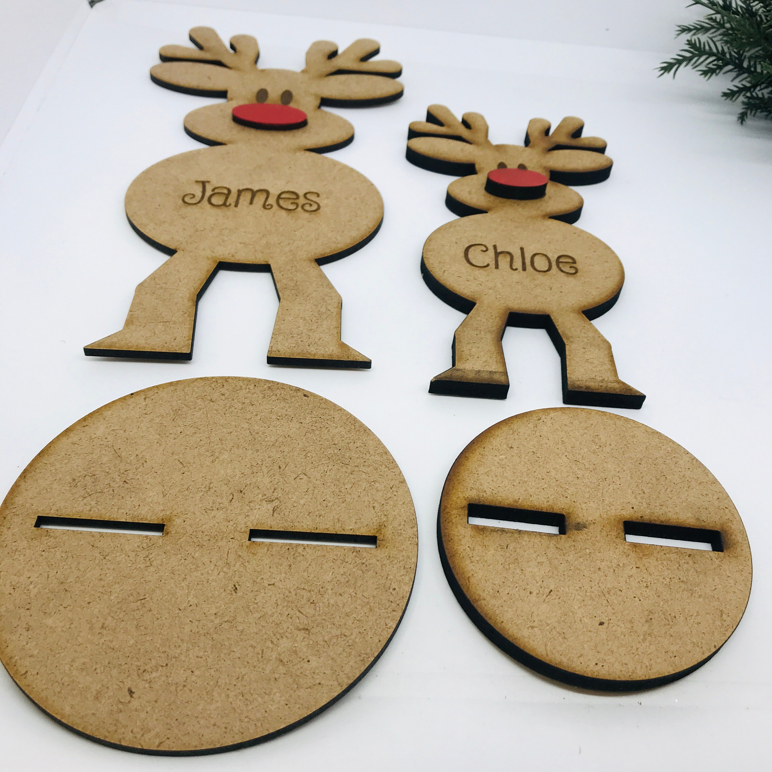 Reindeer Place Card Standing Set CUT FILE - Etsy Australia