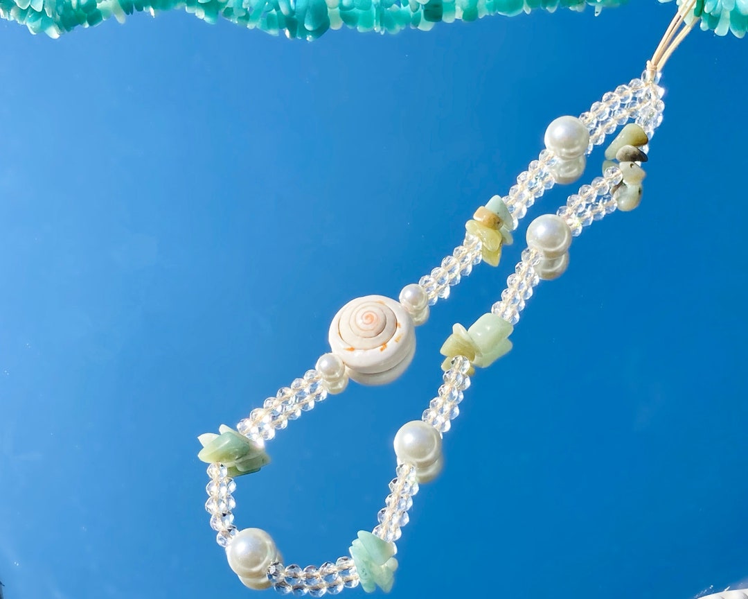 Elegant Seashell Pearl White Phone Charm/mermaid Core/crystal Phone ...
