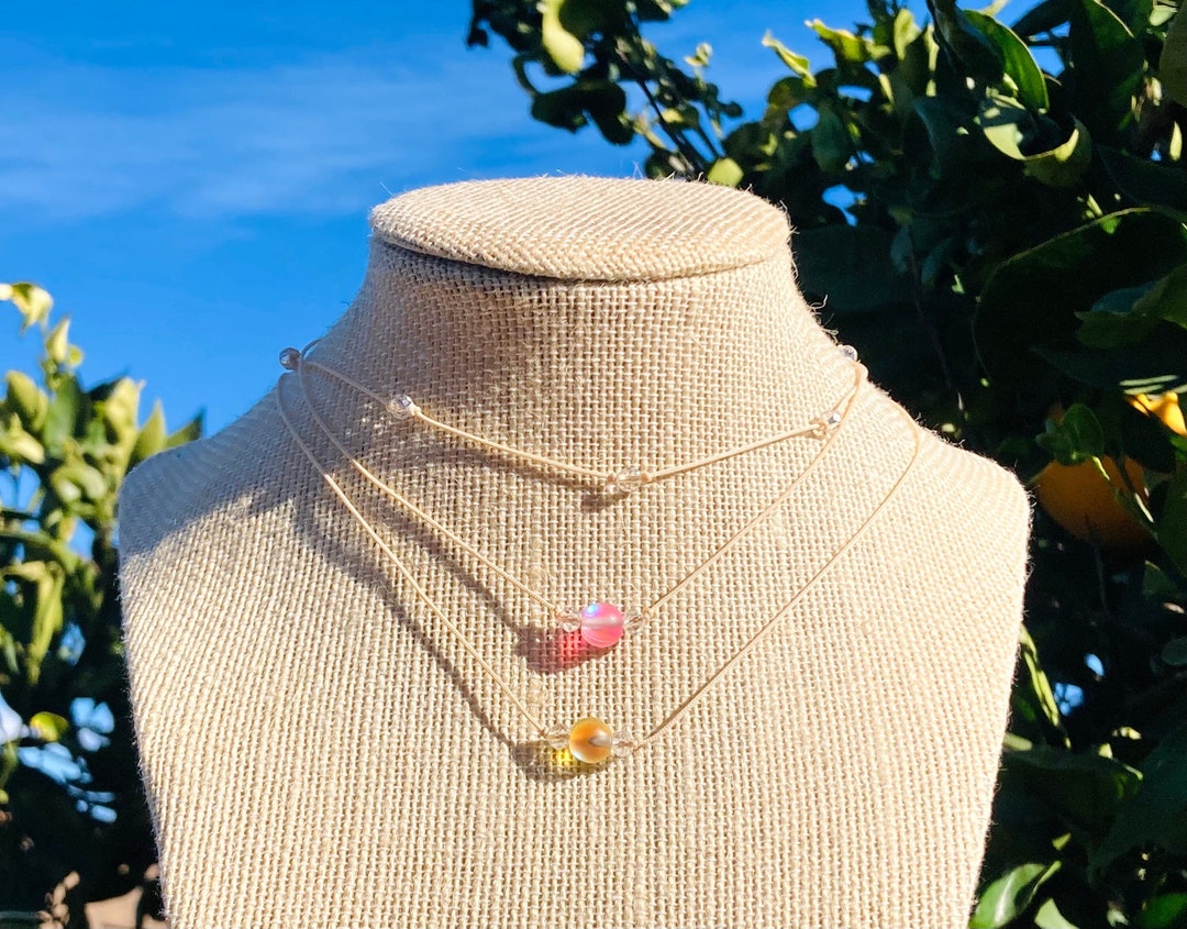 Moonstone Choker Necklace/cord Choker Necklace/crystal Choker Necklace ...