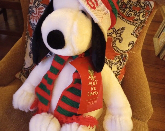 Vintage Collectible Snoopy Peanuts Stuffed Animal Plush Toy Christmas ...