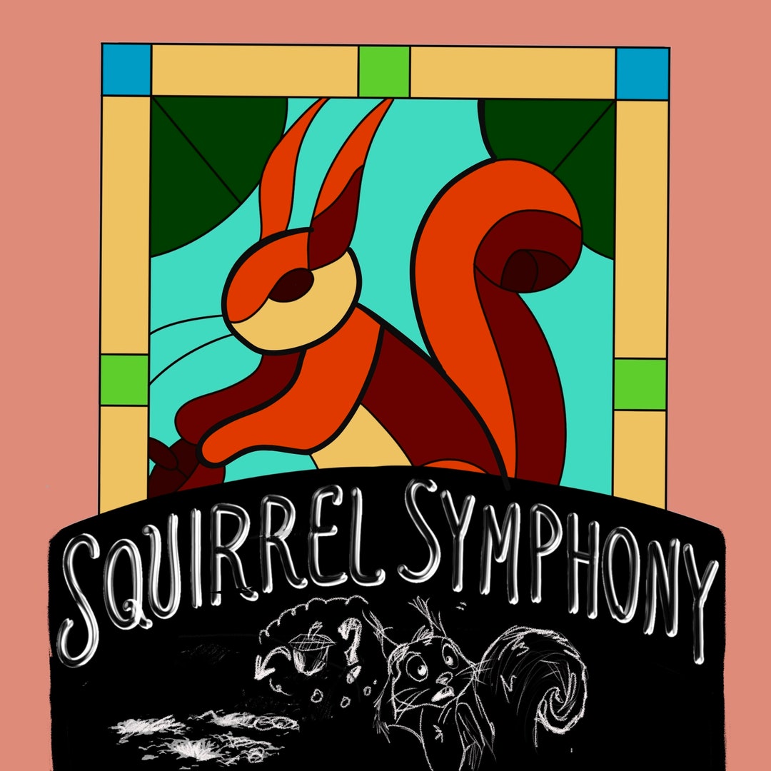 Squirrel Stained Glass Pattern - Glass Art DIY Pattern - Etsy