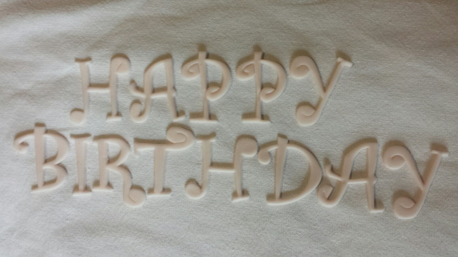 Custom Fondant Letters Curly Script | Etsy
