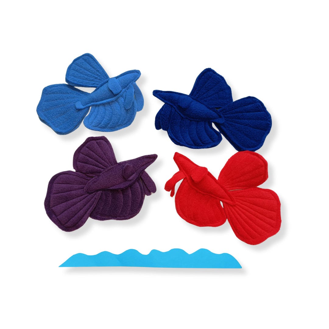 Betta Fish Cat Kicker With Organic Catnip and Crinkle Paper Cute Kitten ...