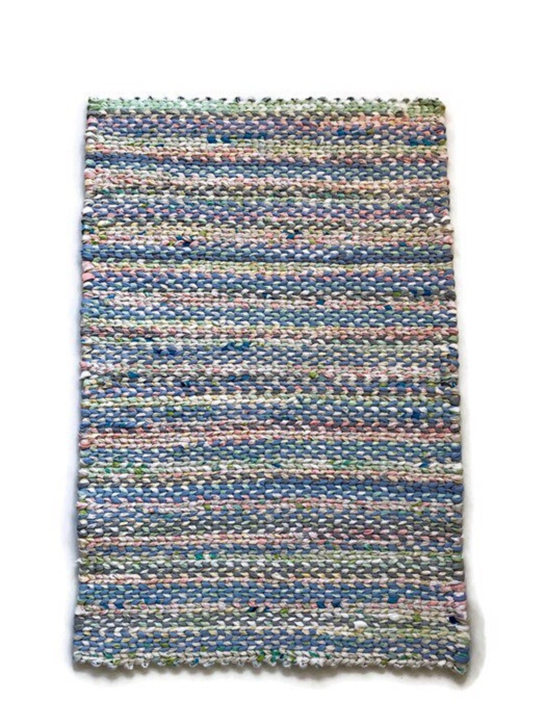 Twined Rag Rug - Pastels - Etsy