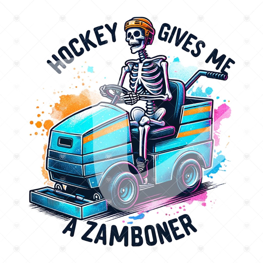 Hockey Gives Me A Zamboner PNG, Funny Hockey Clipart, Skeleton PNG ...