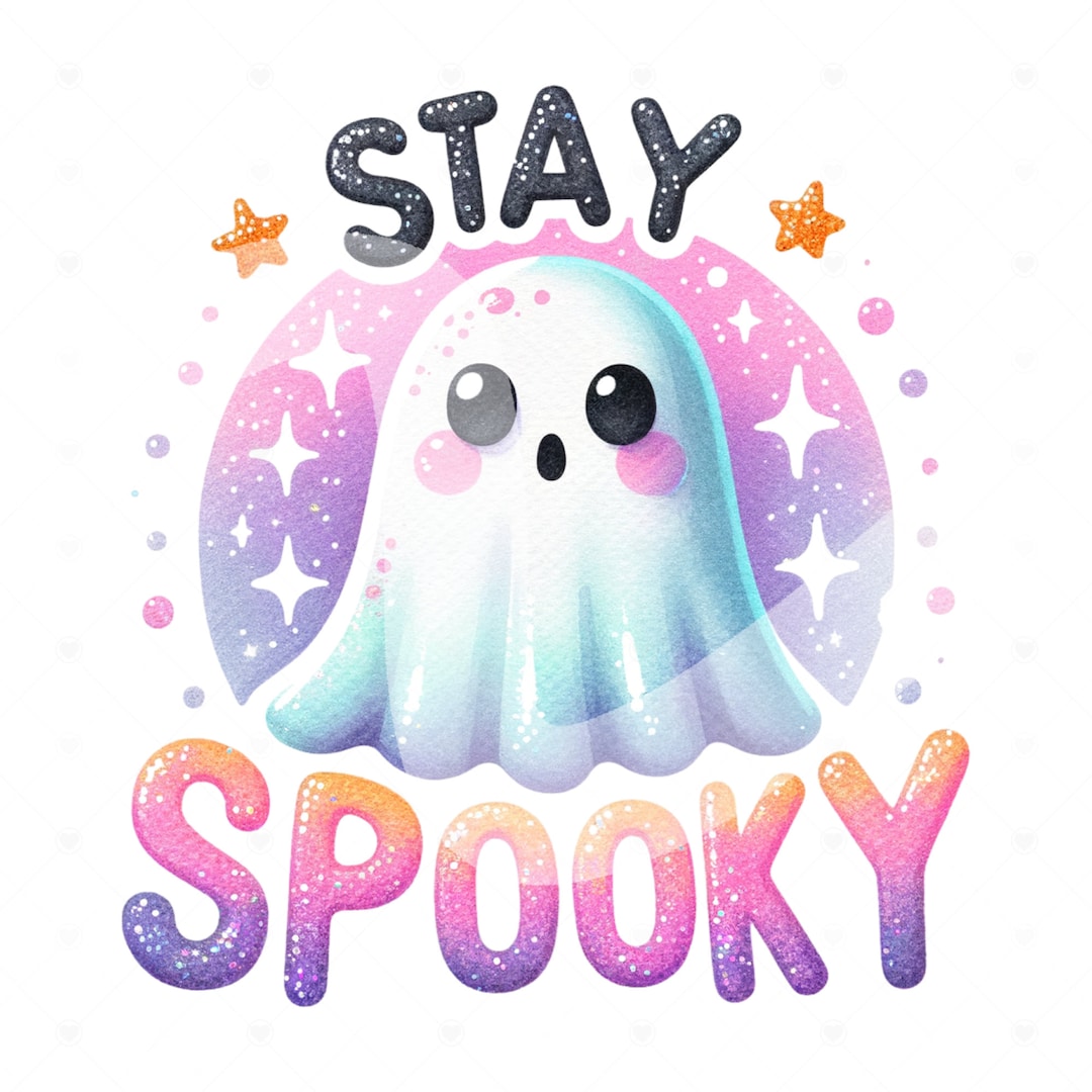 Stay Spooky PNG, Snarky Ghost Clipart, Trendy Sublimation Design for ...
