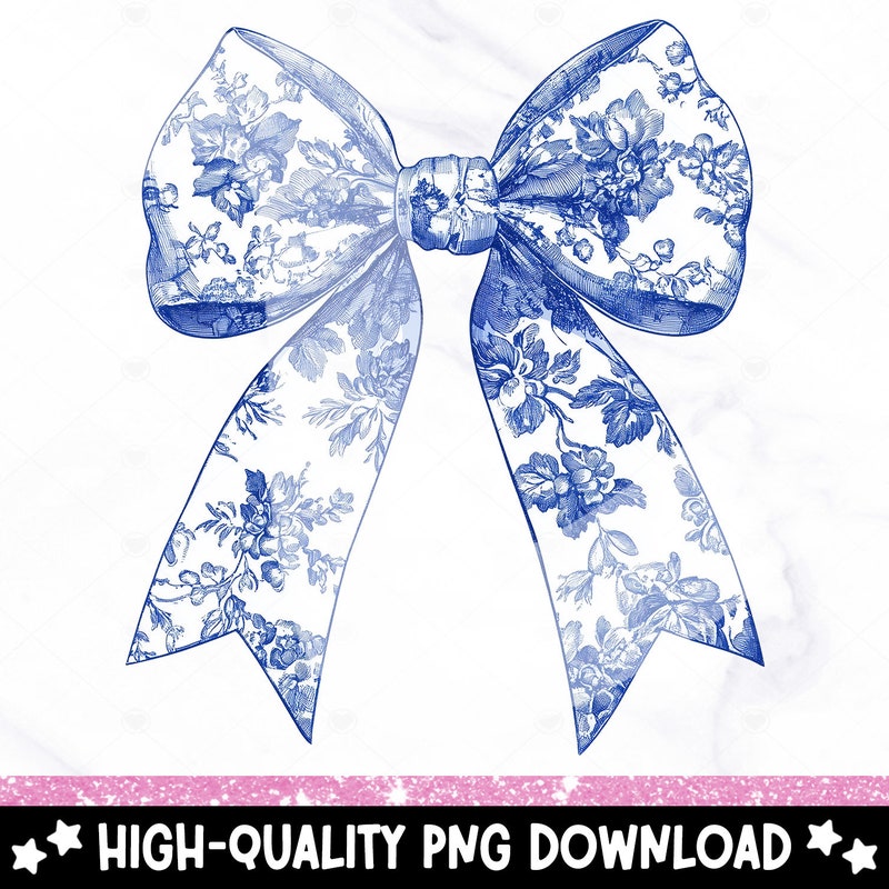 Blue Coquette Bow Png - Etsy