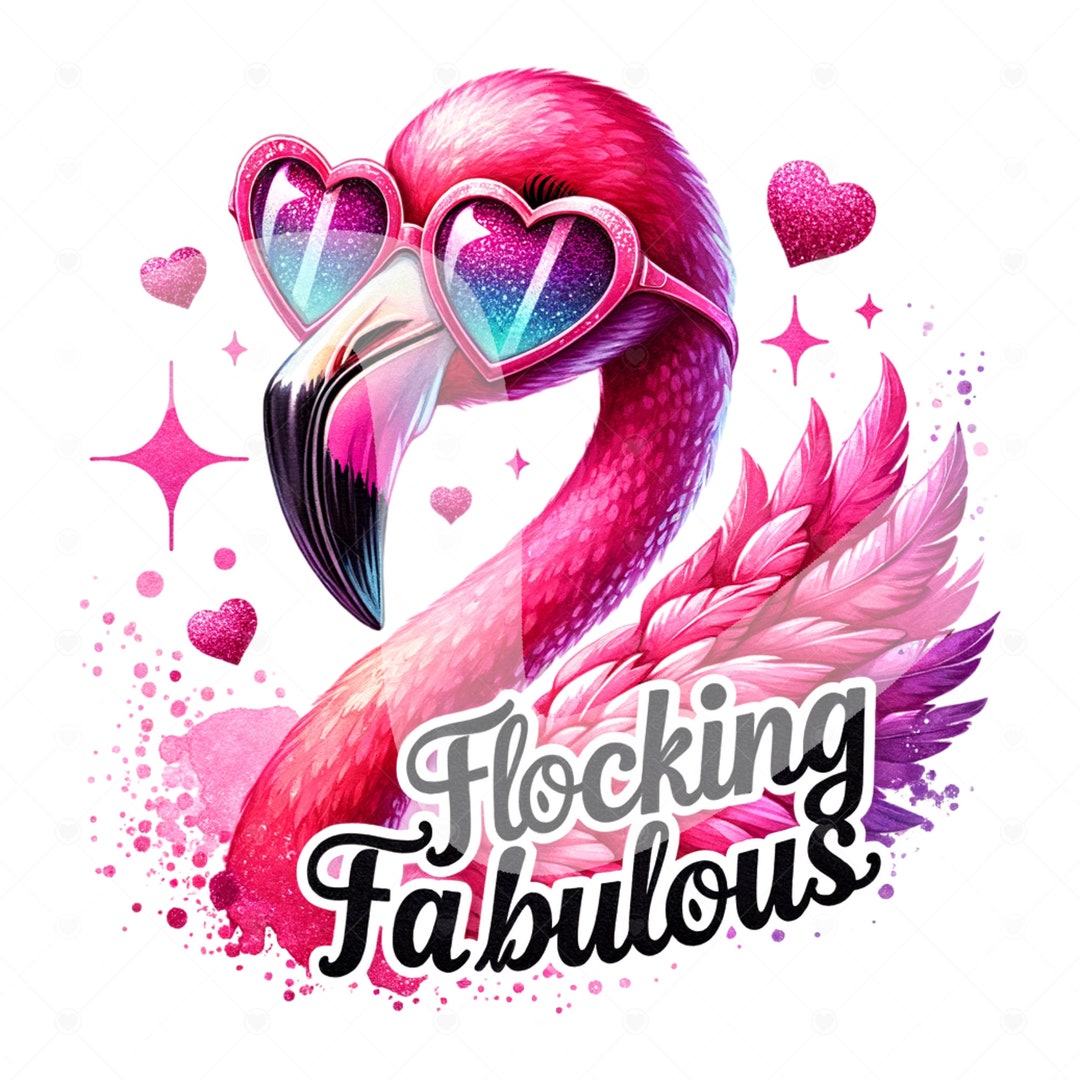 Flocking Fabulous PNG, Funny Flamingo Clipart, Summer T-shirt ...