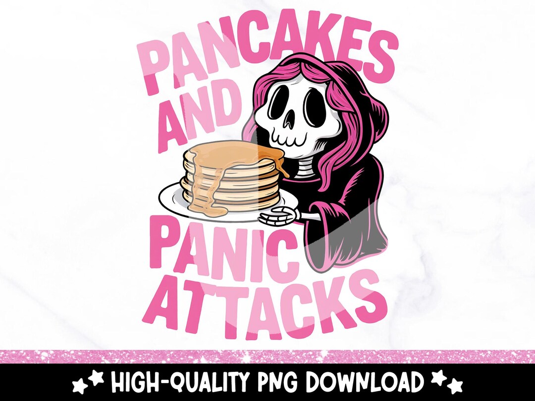 Pancakes and Panic Attacks PNG, Funny Grim Reaper Clipart, Mental ...