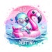Funny Alien Flamingo Float Clipart: Summer PNG (digital Download) - Etsy