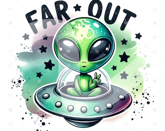 Cute Alien UFO Stay Weird Pixie PNG | Funny Clipart Trippy Alien ...