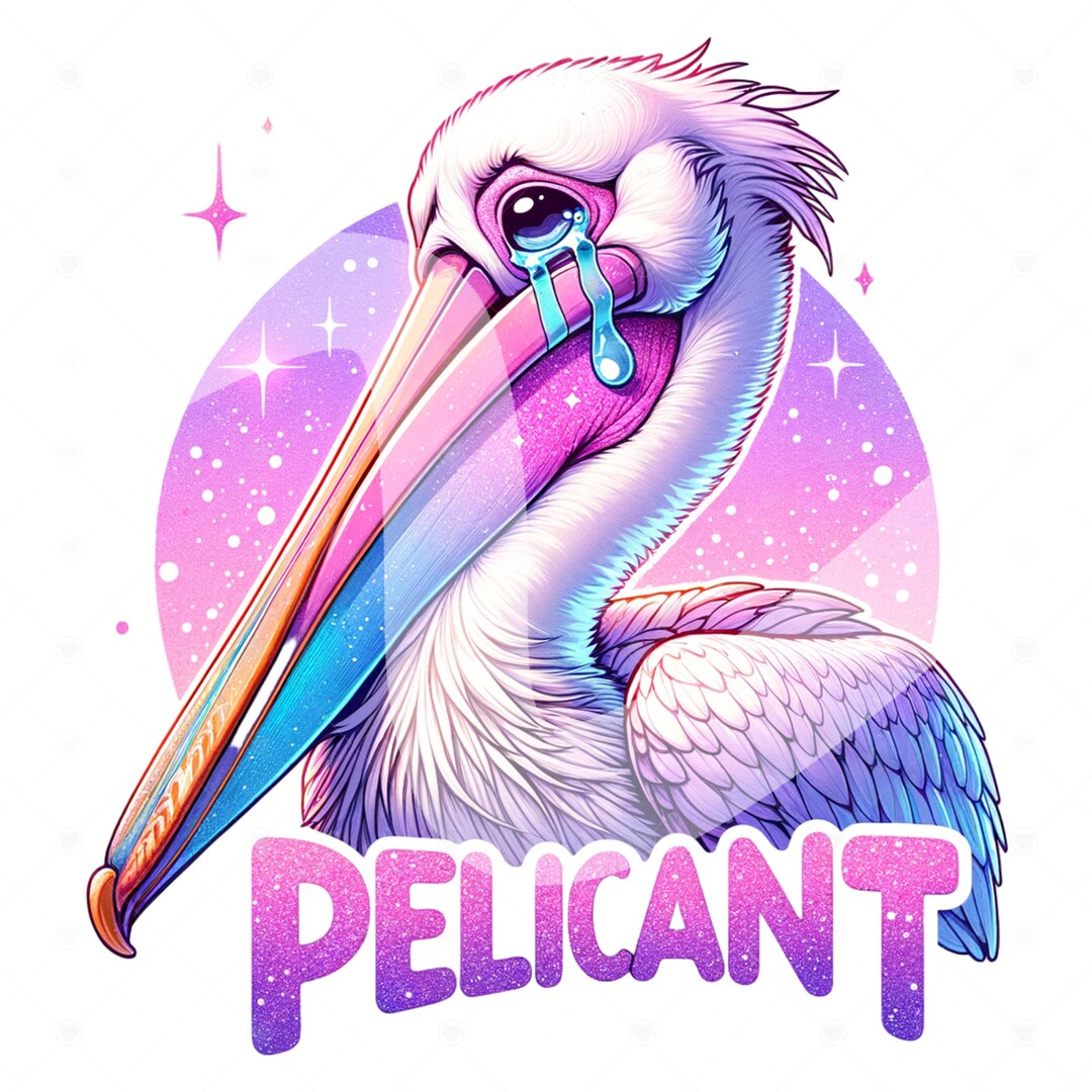 Sad Pelican PNG Clipart: Tropical Bird Sublimation (digital Download ...