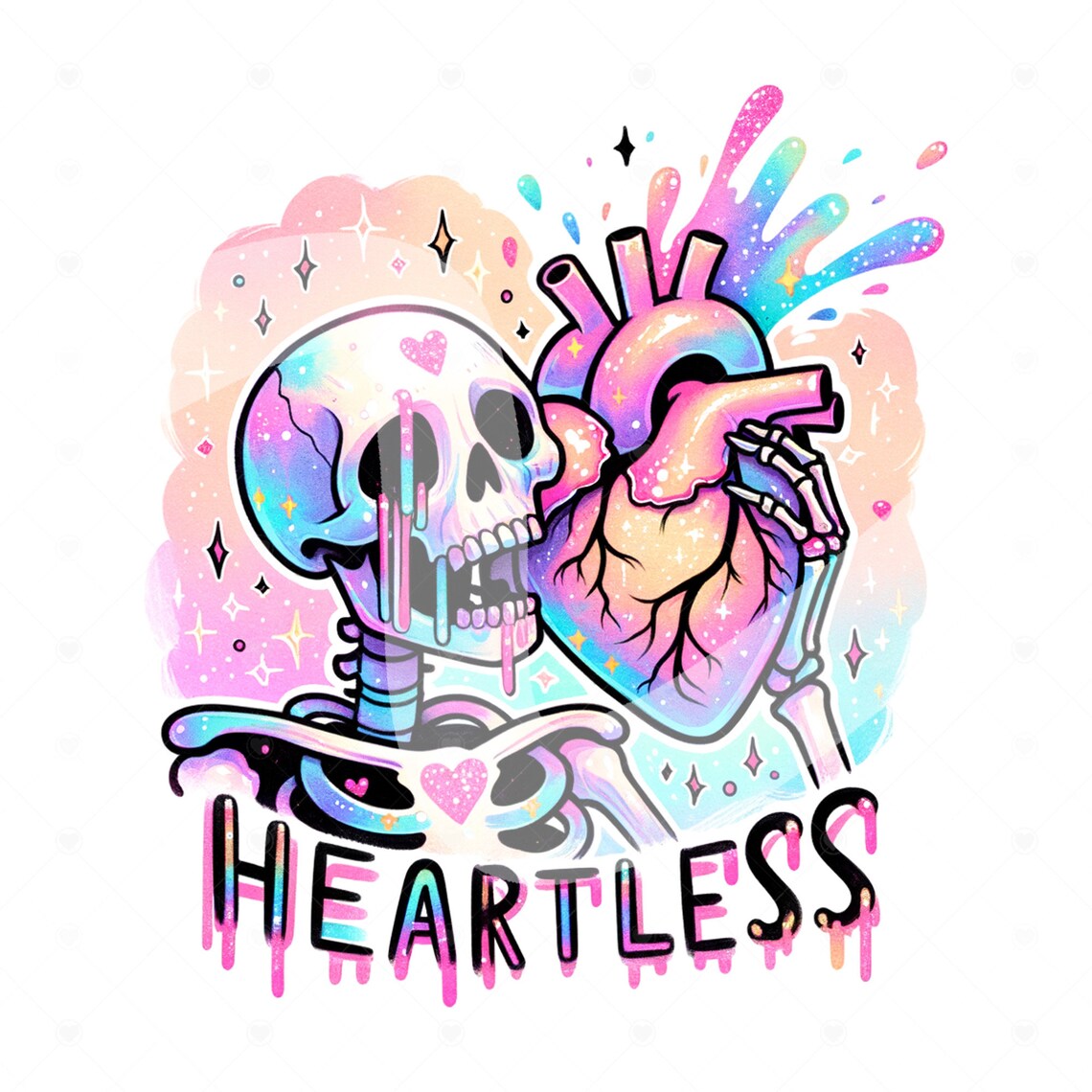 Heartless Skeleton PNG: Anti Valentines Day Sublimation Design (digital ...