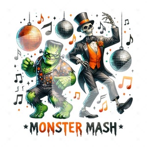 Monster Mash PNG: Spooky Halloween Clipart (digital Download) - Etsy