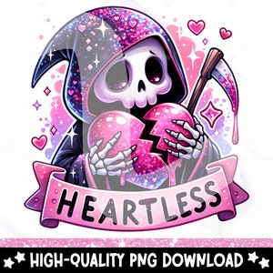 Heartless Reaper PNG, Anti-valentine's Clipart, Shirt Sublimation ...