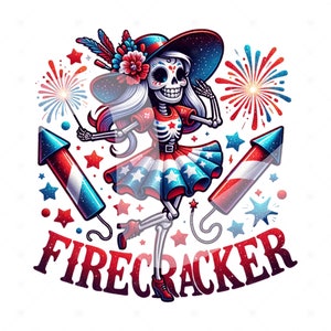 Firecracker Skeleton PNG, Patriotic Skeleton Clipart, Dancing Skeleton ...