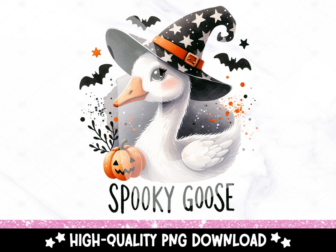 Spooky Goose Halloween Clipart: Witch Goose PNG (digital Download) - Etsy