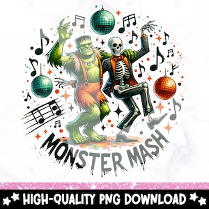Monster Mash PNG, Spooky Halloween Clipart, Funny Fall Tshirt ...