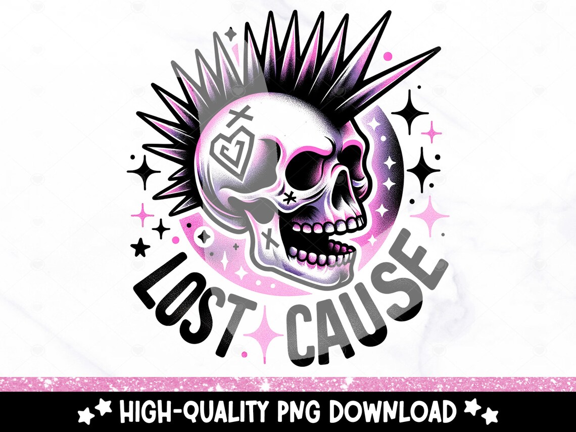 Snarky Punk Skeleton PNG: Lost Cause Clipart (digital Download) - Etsy