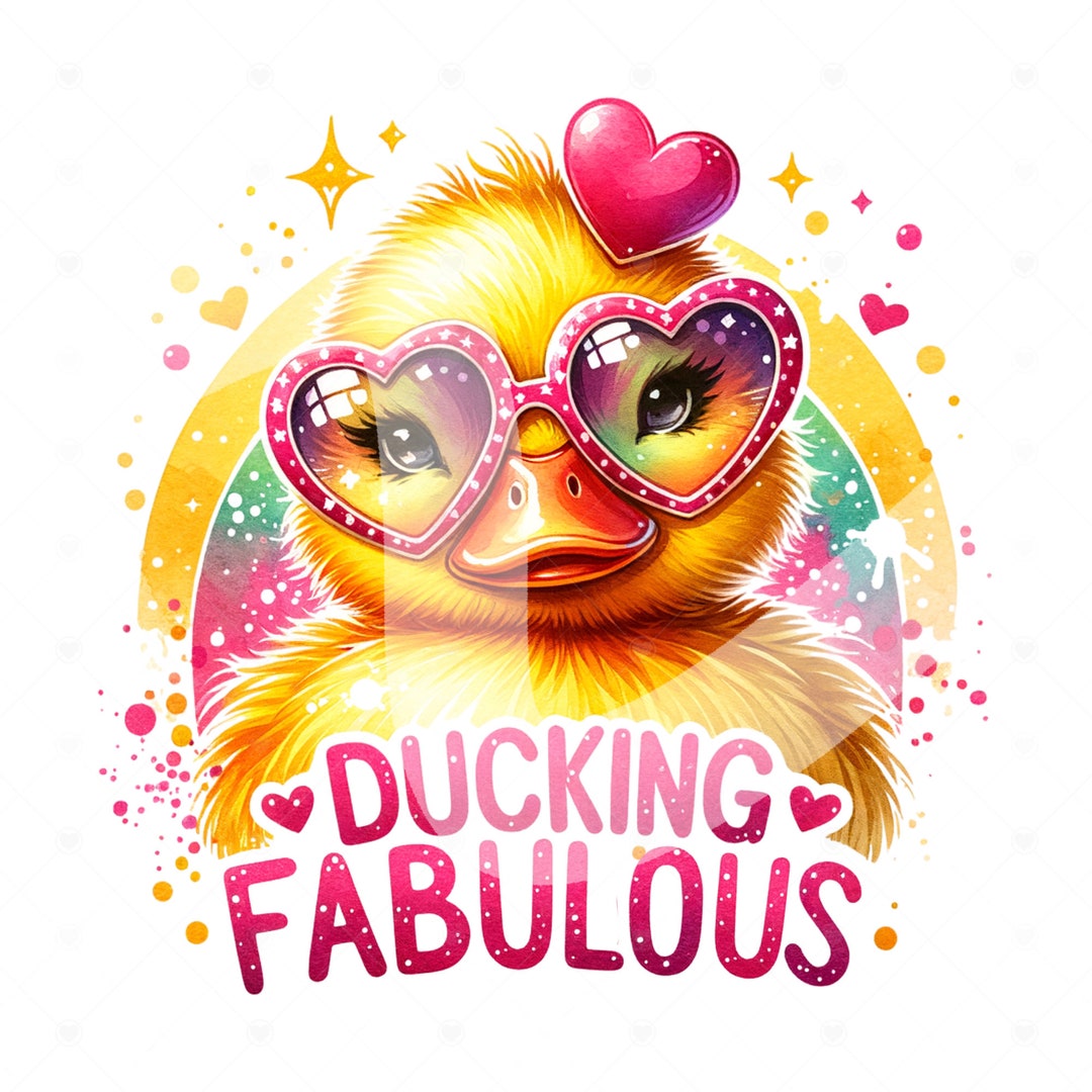Ducking Fabulous PNG, Funny Duck Clipart, Summer T-shirt Sublimation ...