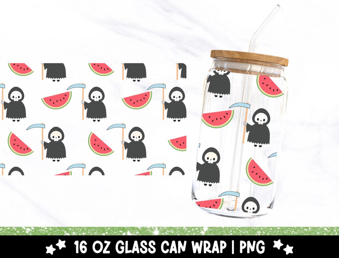 Summerween Libbey Glass PNG: Grim Reaper & Watermelon Sublimation ...