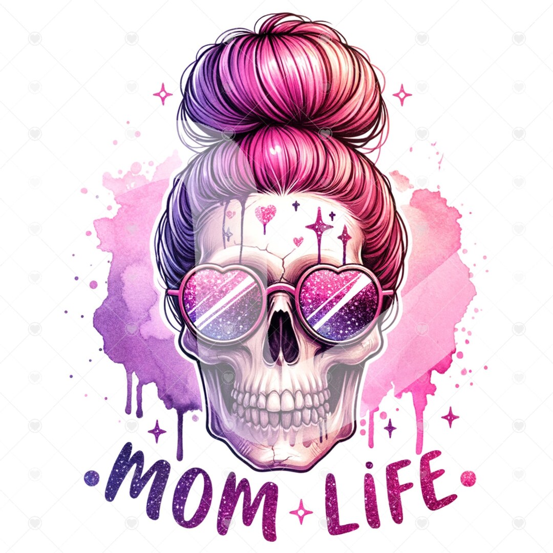 Mom Life PNG, Skeleton Mom Clipart, Mama Leopard Skull Png Sublimation ...