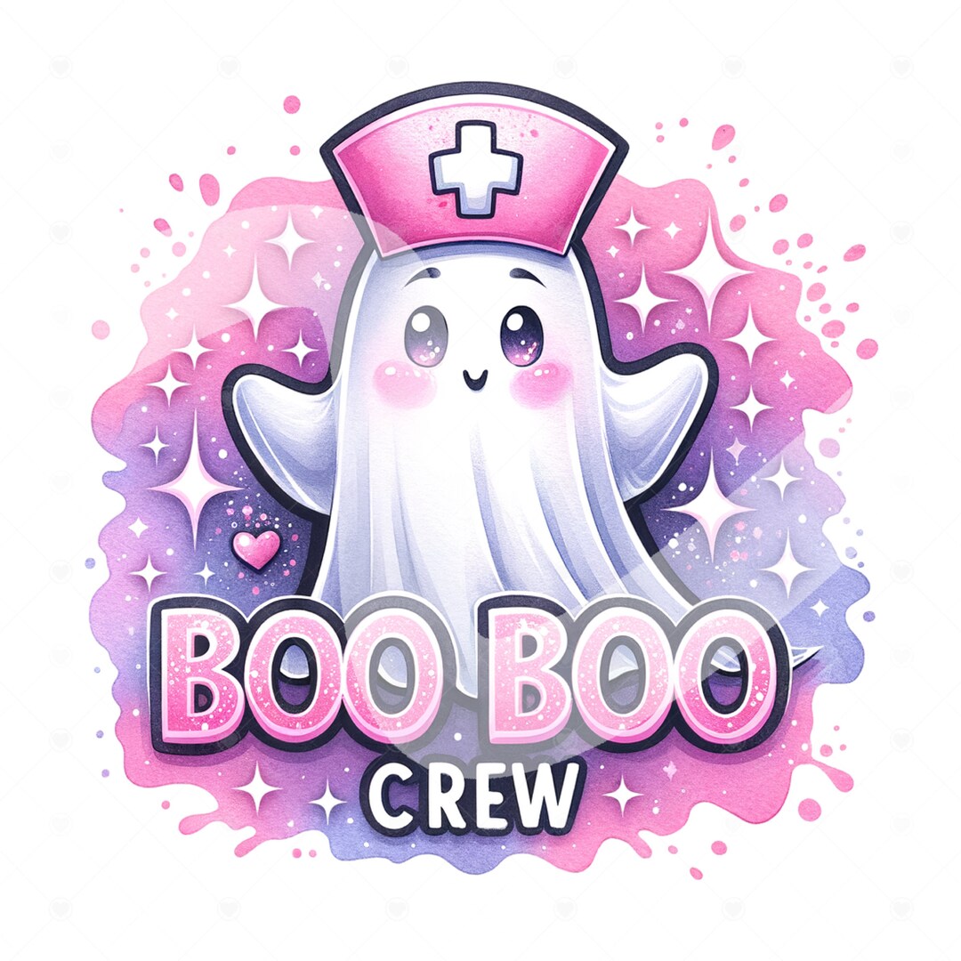 Boo Boo Crew PNG, Nurse Appreciation Week Clipart, Cute Ghost Nurse ...