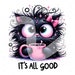 It's All Good PNG, Im Fine Cat Clipart, Whimsical Quirky Cat ...