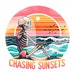 Chasing Sunsets Skeleton PNG, Retro Summer Skeleton Clipart, Beach ...