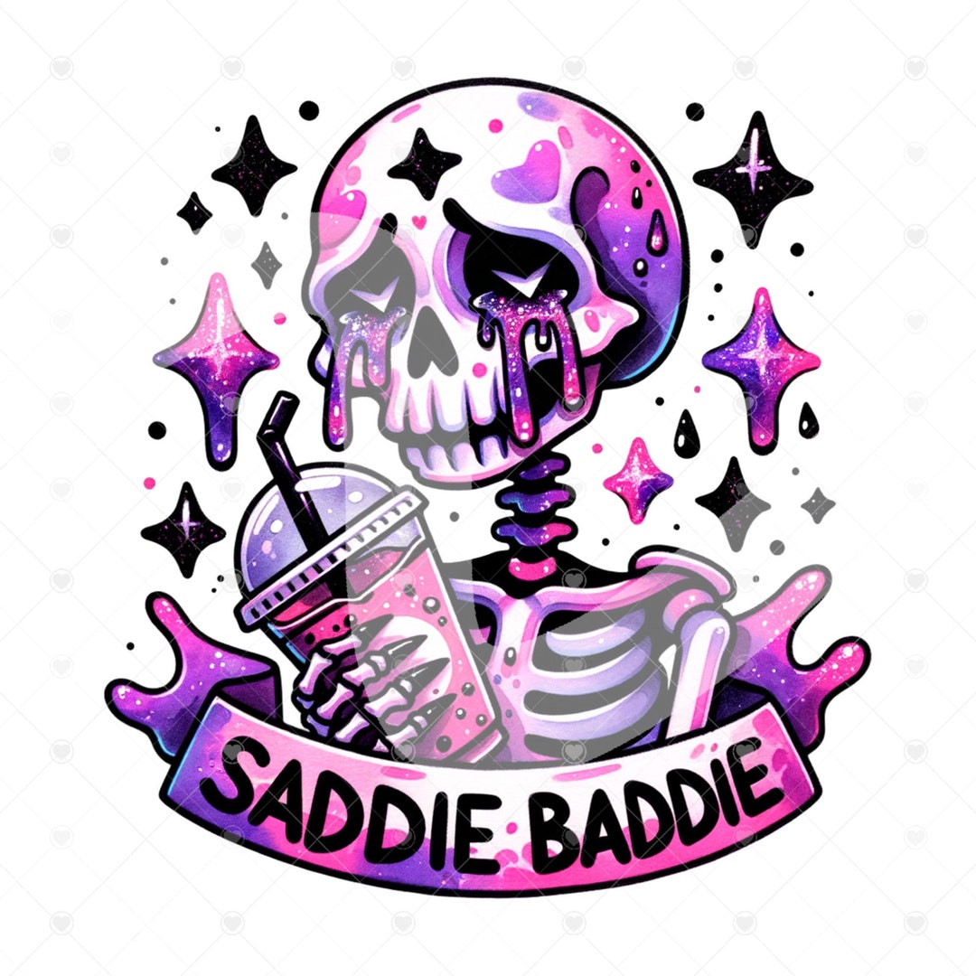Saddie Baddie Skeleton PNG, Snarky Skeleton Clipart, Mental Health Png ...