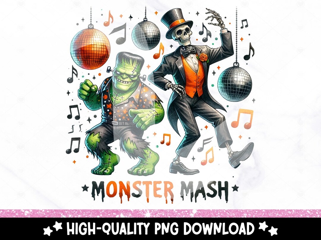 Monster Mash PNG: Spooky Halloween Clipart (digital Download) - Etsy