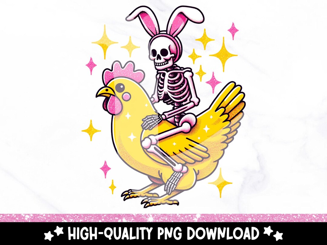 Funny Easter Clipart, Spring Skeleton PNG, Easter Bunny Skeleton ...