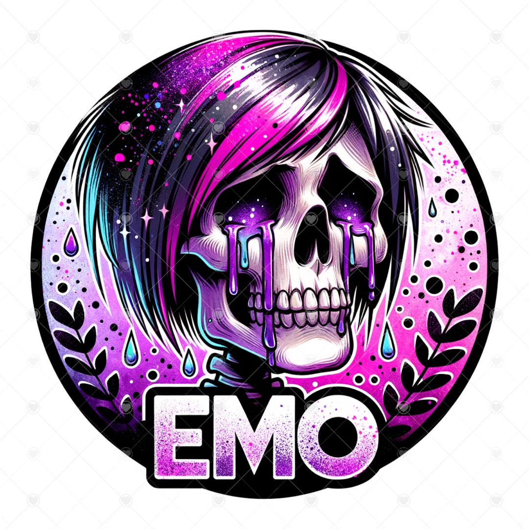 Emo Skeleton Clipart, Snarky Skeleton Png, Spooky Shirt Sublimation Design, Digital Download ...