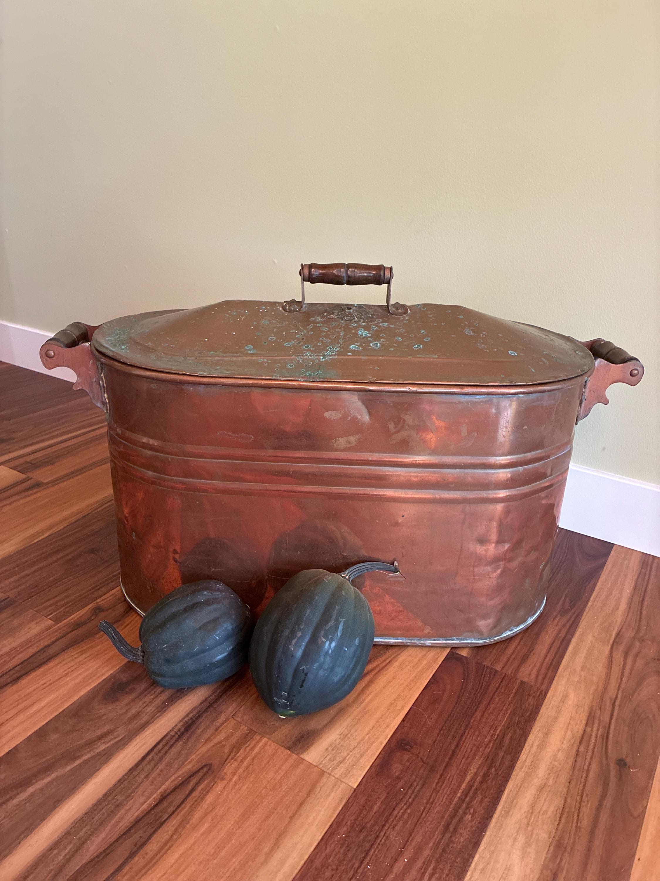 Antique Copper Boiler Tub: Primitive Decor, Rustic Decor, With Unique ...