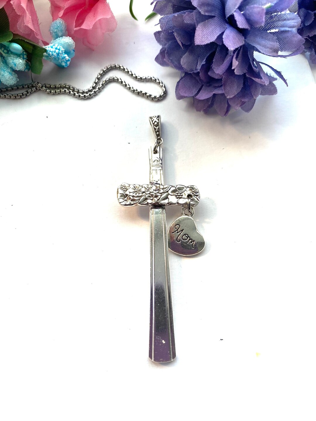 Silverware Cross, Silver Cross , Spoon Cross, Religious Gift, Keepsake ...